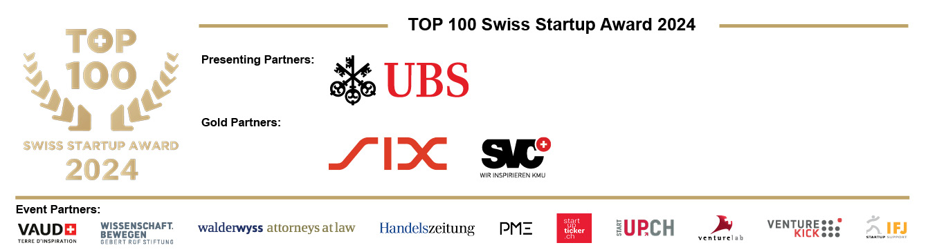 TOP 100 Swiss Startup Award - 100 most promising Swiss startups